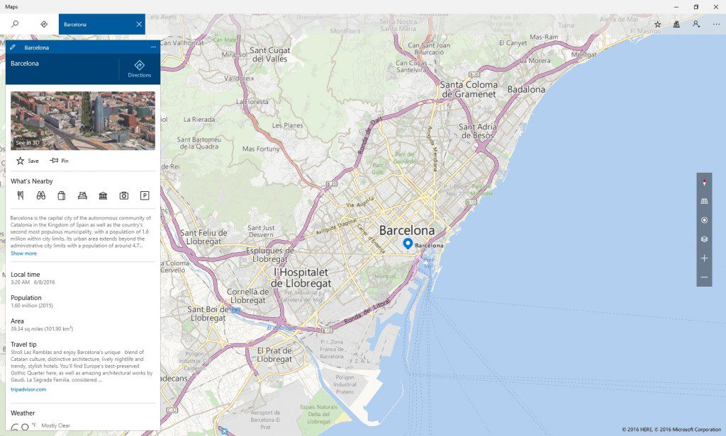 Microsoft actualiza su app de Mapas para Windows 10 con más detalles ...